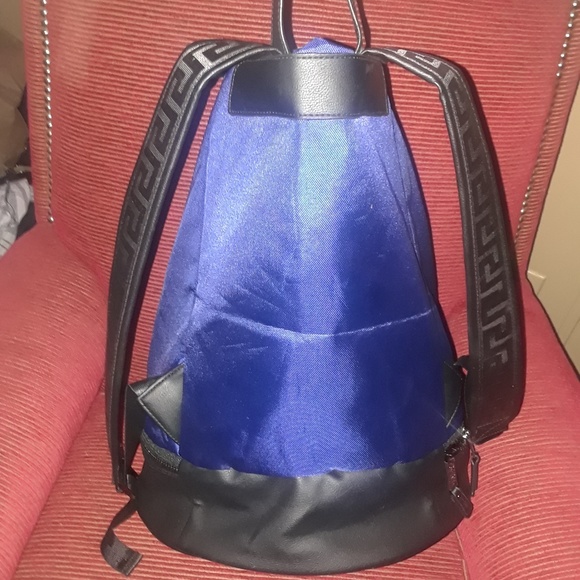 Versace | Bags | Versace Parfums Blue Backpack | Poshmark